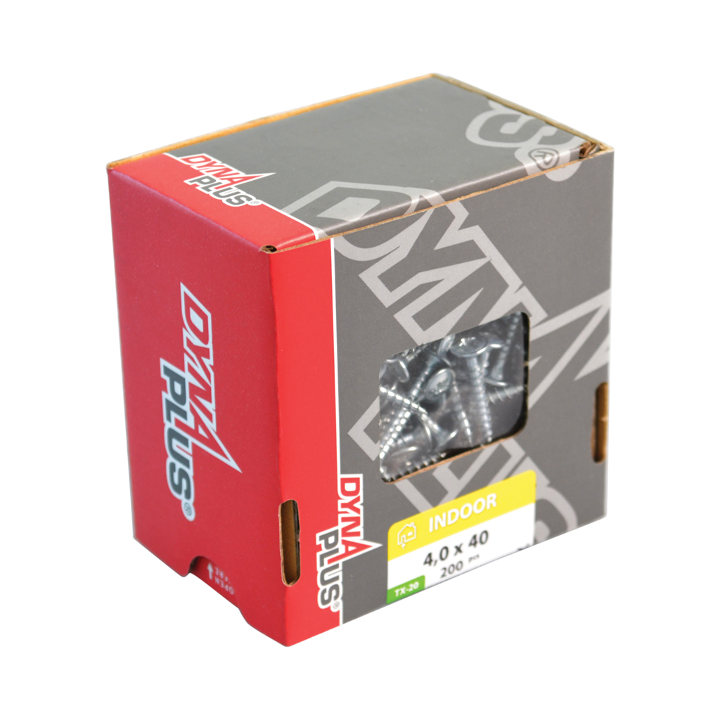 DYNAPLUS ACHTERWANDSCHROEF VZ LBK TX-15 4.0X40 (200)