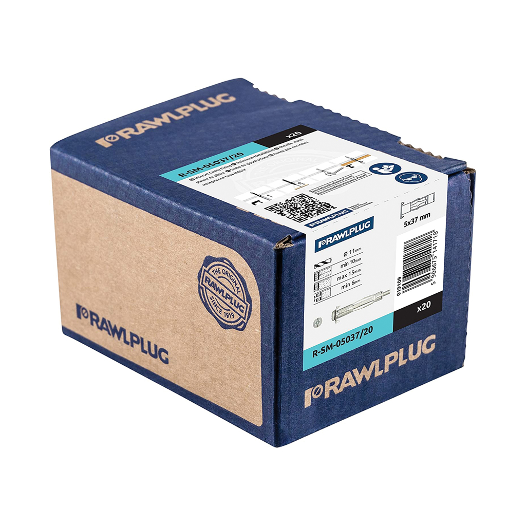 RAWL GIPSPLUG METAAL GLVZ VOOR SCHROEF 3.5-5.0MM (100)